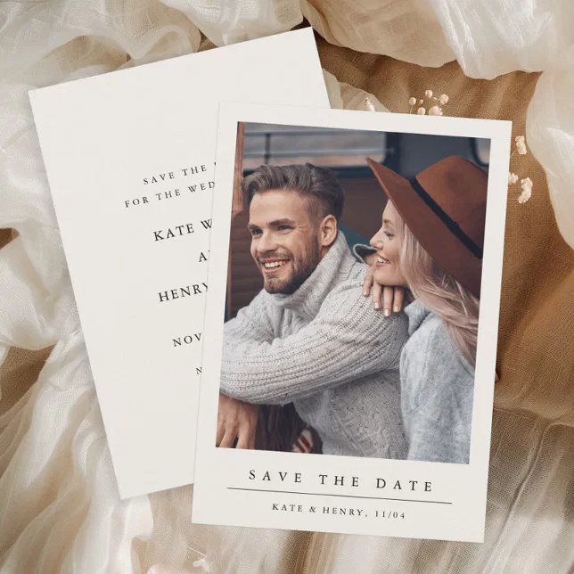 Simple Photo Wedding Save The Date | Zazzle