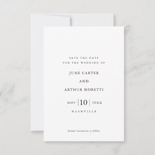 Simple Photo Wedding Save the Date Invitation | Zazzle