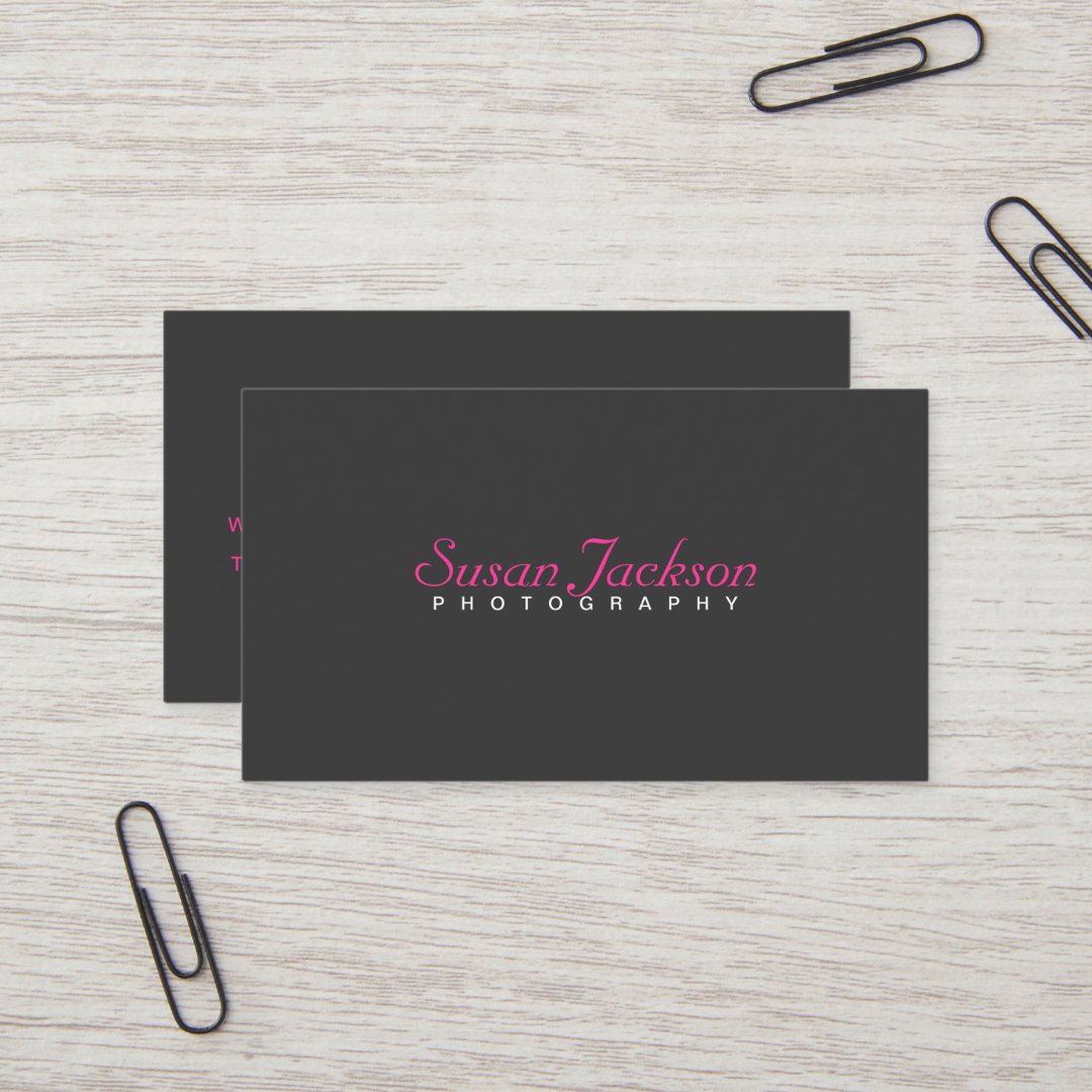 Simple Photographer Business Card | Zazzle