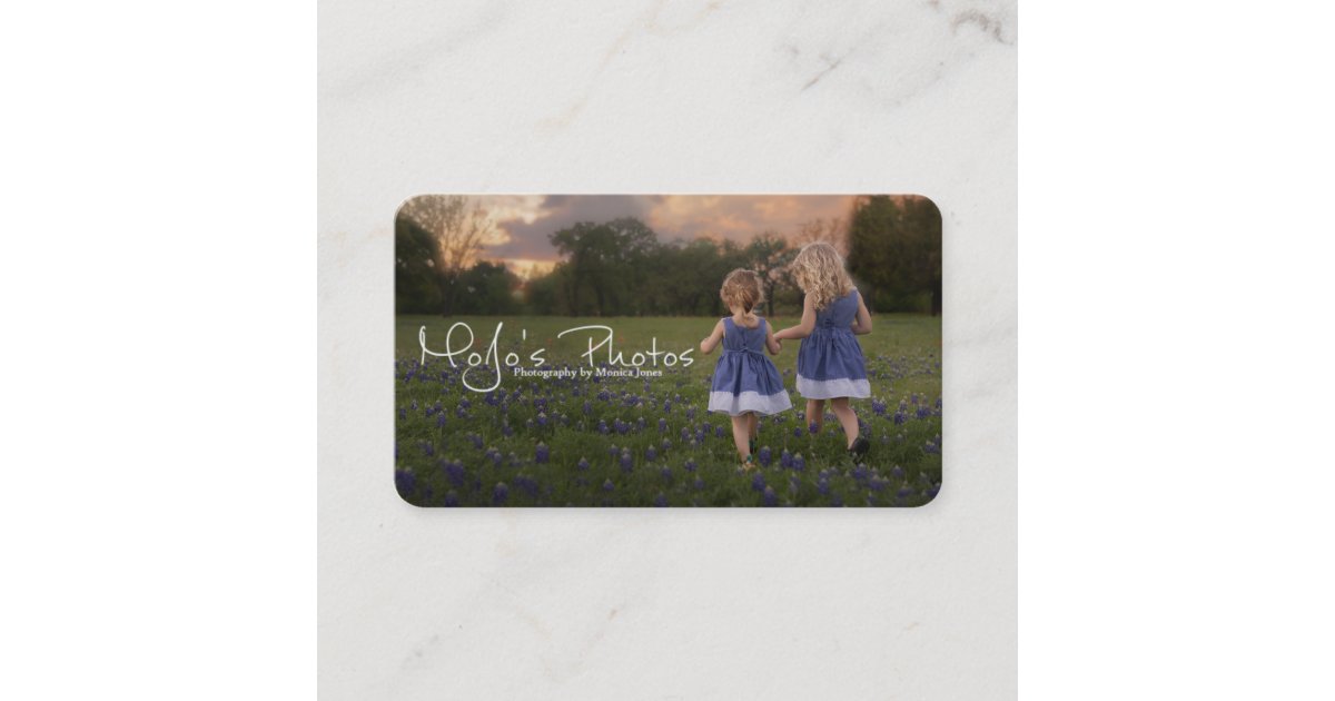 Simple Photography With Watermark Business Card | Zazzle