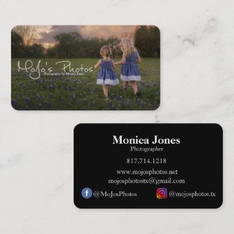 Simple Photography With Watermark Business Card | Zazzle