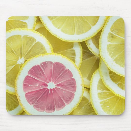 Simple Pink and Yellow Lemons | Mousepad | Zazzle.com