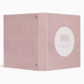Simple Pink Baby Book Baby Records Binder | Zazzle