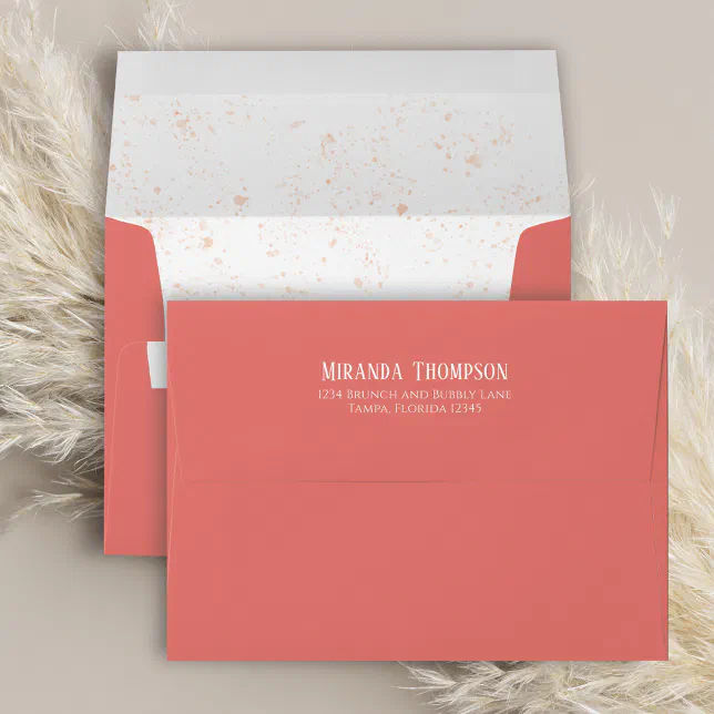 Simple Pink Cute Return Address Envelope | Zazzle
