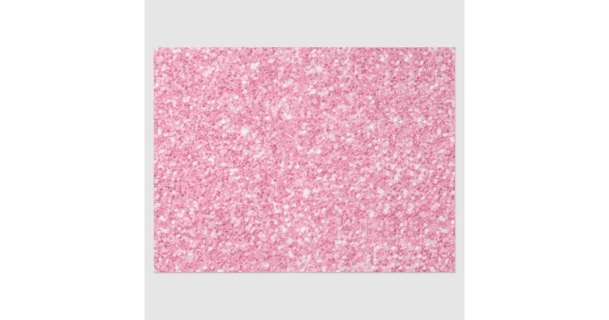 Simple Pink Glitter Texture Print Tissue Paper | Zazzle