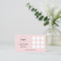 Simple Pink Logo Loyalty card | Zazzle