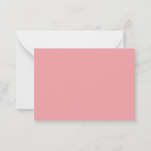 Simple Pink Minimalist Monogram Two Border Note Card | Zazzle