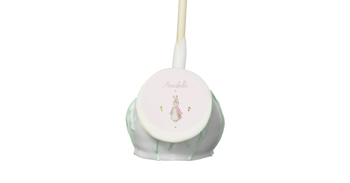 Simple Pink Peter the Rabbit Cake Pops | Zazzle