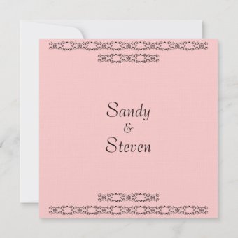 Simple Pink Wedding Invitation | Zazzle