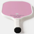 Simple Pink Your Custom Text Personalized Pickleball Paddle | Zazzle