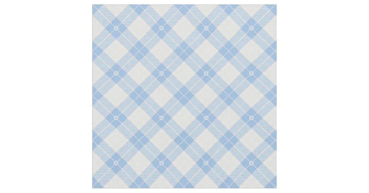 Simple Plaid Unisex Pattern Light Blue Subtle Fabric | Zazzle