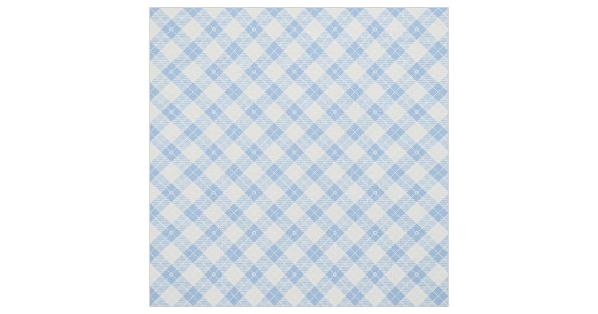 Simple Plaid Unisex Pattern Light Blue Subtle Fabric | Zazzle