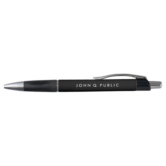 Simple Plain Black with your Name Pen | Zazzle.com