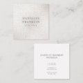Simple Plain Brushed Silver Professional Square Business Card | Zazzle