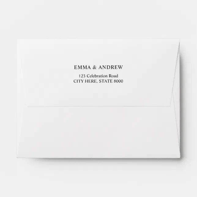 Simple Plain Return Address A6 Envelope | Zazzle
