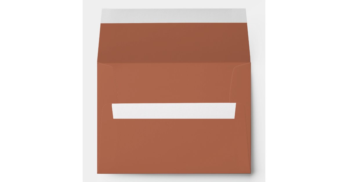 Simple Plain Rustic Terracotta Envelope | Zazzle