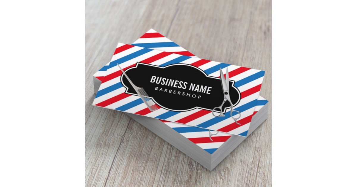Simple Plain Scissor & Comb Barber Business Card | Zazzle