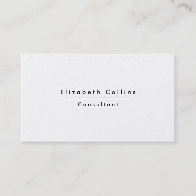 Simple Plain Trendy Minimalist Modern Business Card | Zazzle