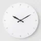 Simple Plain White Minimalist Blank Round Large Clock | Zazzle