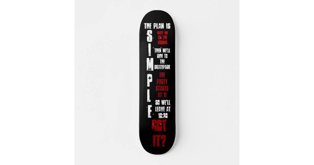 Simple Plan Skateboard | Zazzle