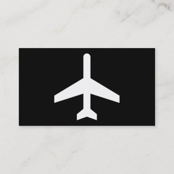 simple plane business card | Zazzle