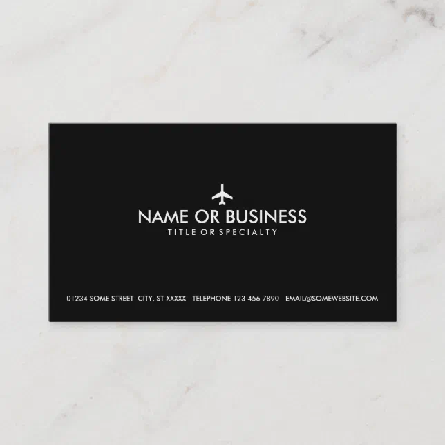 simple plane business card | Zazzle