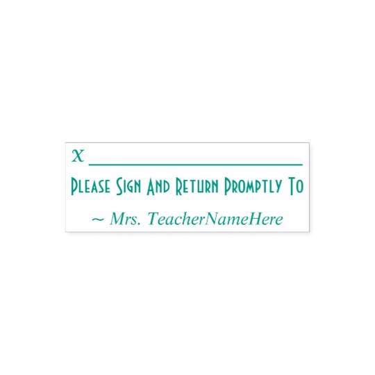 Simple "Please Sign And Return Promptly To" Self-inking Stamp | Zazzle.com