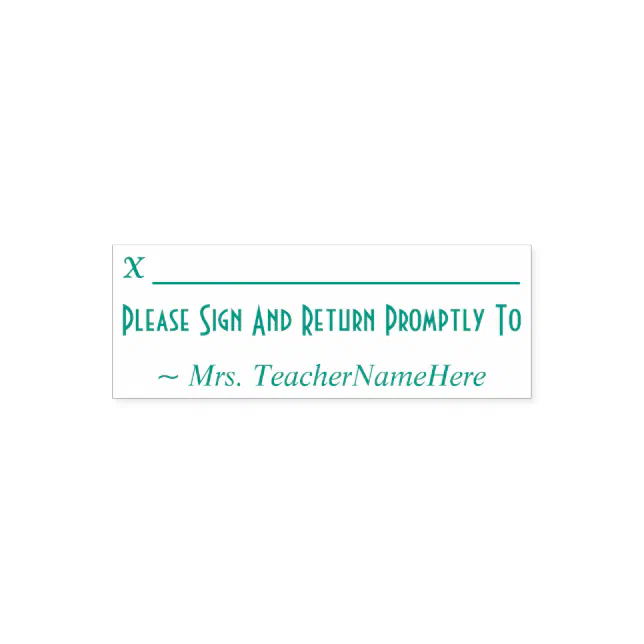 Simple "Please Sign And Return Promptly To" Self-inking Stamp | Zazzle