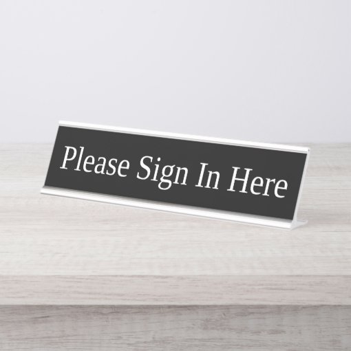 Simple "Please Sign In Here" | Zazzle