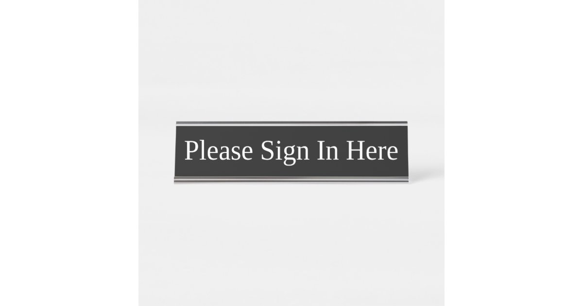 Simple "Please Sign In Here" | Zazzle