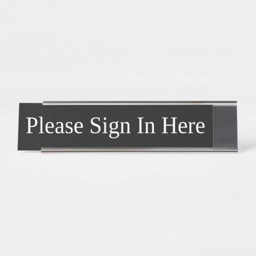 Simple "Please Sign In Here" | Zazzle