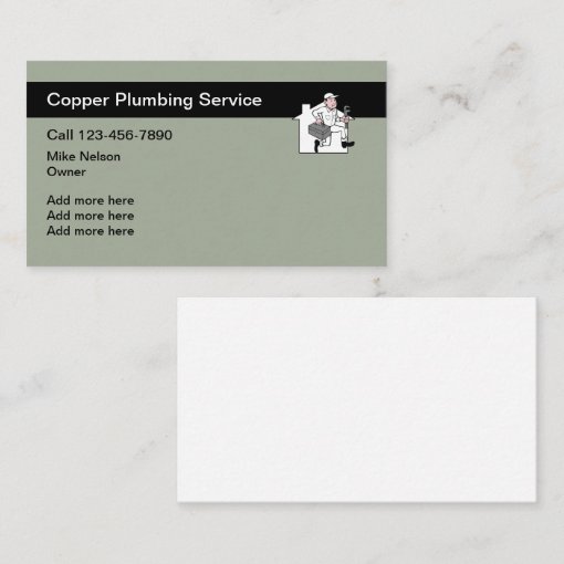 Simple Plumber Theme Business Card | Zazzle