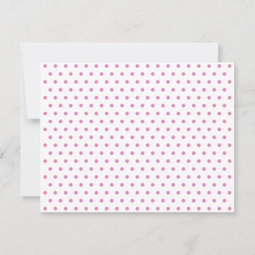 Simple Polka Dot Pink Personalized Thin Border Note Card | Zazzle