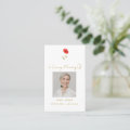 Simple Poppy Photo Funeral Prayer Card | Zazzle