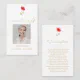 Simple Poppy Photo Funeral Prayer Card | Zazzle