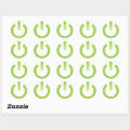 Simple Power Button Classic Round Sticker | Zazzle