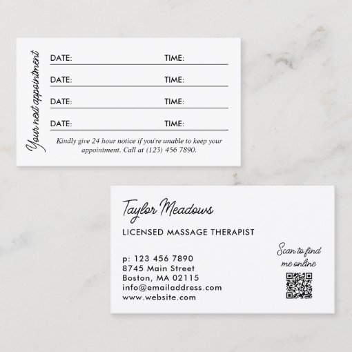 Simple Practical QR Code Multi Appointment | Zazzle