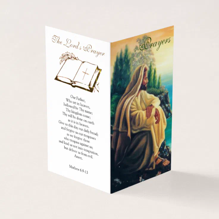 Simple Prayers - Prayer Card | Zazzle