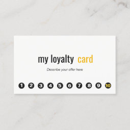 Simple Professional 10 Punch Customer Loyalty Card | Zazzle