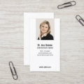 Simple Professional Add Image Photo Business Card | Zazzle