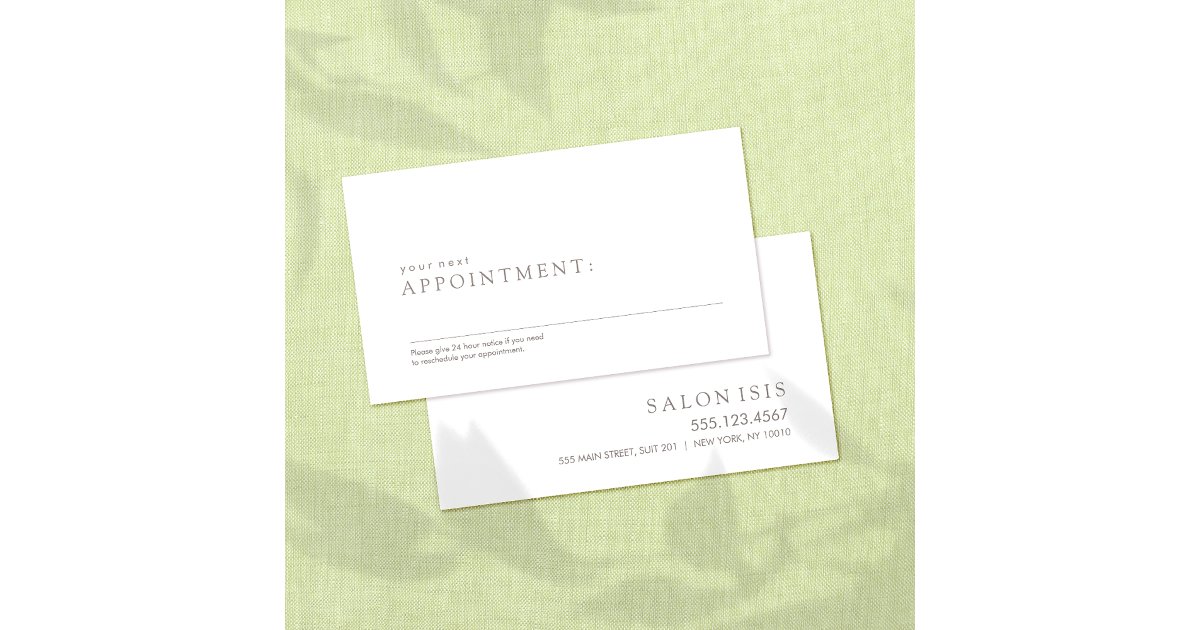 Simple Professional Appointment Reminder | Zazzle