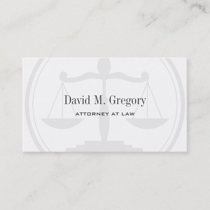Simple Professional Attorney Lawyer Law Firm Business Card | Zazzle