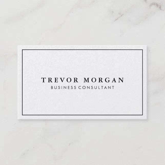 Simple Professional Black Border Minimalist Business Card | Zazzle