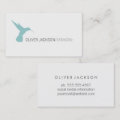 Simple Professional / Blue Bird Icon Business Card | Zazzle