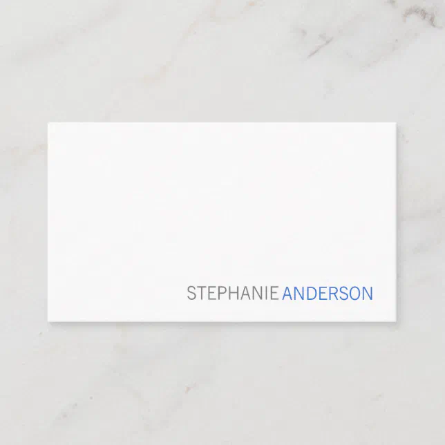 Simple Professional (Blue) Business Card | Zazzle