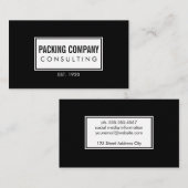 Simple Professional / Border Embellished / Black Business Card | Zazzle