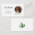 Simple Professional Circle Portrait and Logo Business Card | Zazzle