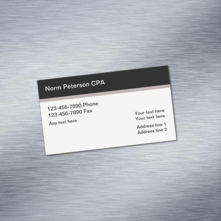 Simple Professional CPA Accountant Business Card Magnet | Zazzle.com