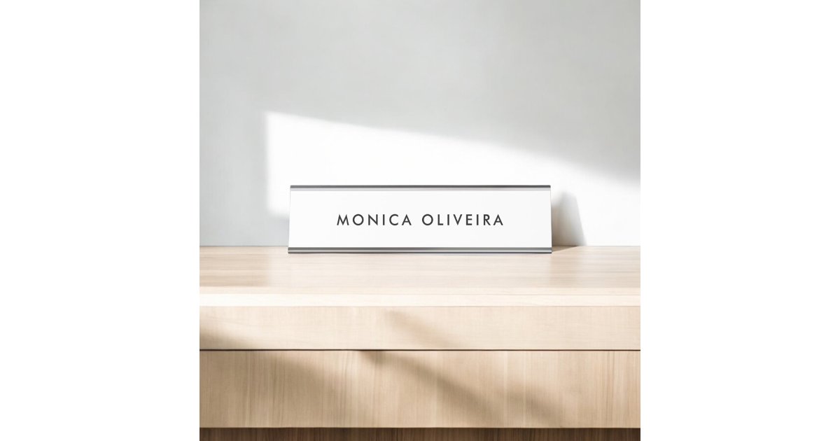 Simple Professional Desk Name Plate | Zazzle