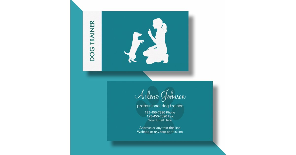 Simple Professional Dog Trainer Business Card | Zazzle